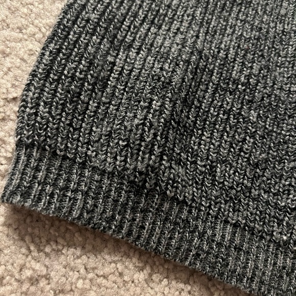 Windsor | Dresses | Windsor Marled Gray Knit Sweater Dress With V Back ...